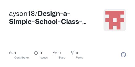 Github Ayson18design A Simple School Class Diagram