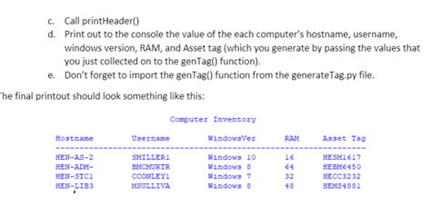 solved 1 create a module named inventory py in this