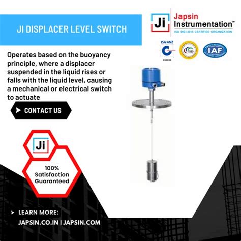 Top Mount Media Type Liquid Displacer Level Switch Meter Technology