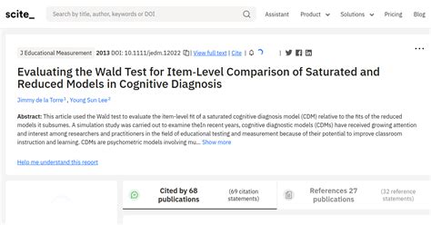 Evaluating The Wald Test For Item Level Comparison Of Saturated And