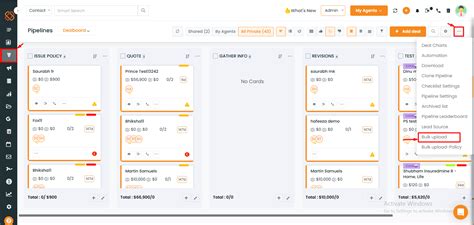 Pipeline Bulk Upload With Policyquote Details Insuredmine Crm