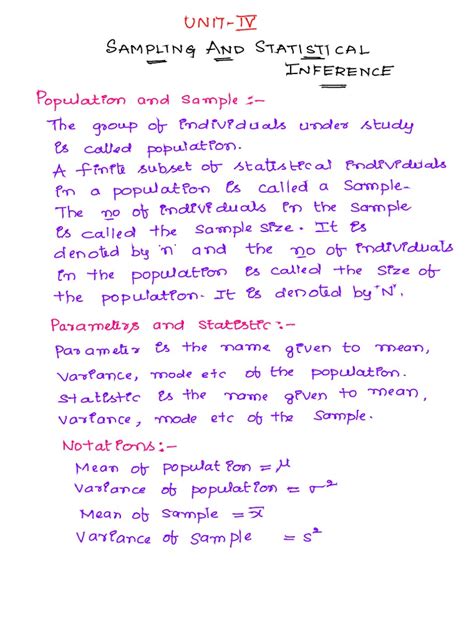 Maths Unit 5 Sampling Distributions Pdf
