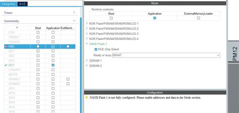 Stm32h7r3z8t6 Configure Fmc To Enable Nand Flash E