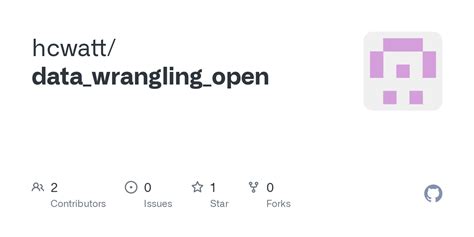 GitHub Hcwatt Data Wrangling Open
