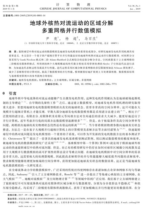Pdf Parallel Numerical Simulations Of Thermal Convection In The Earths Outer Core Based On