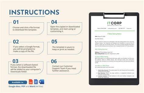 IT Beta Testing Notice Template In Word PDF Google Docs Download Template Net