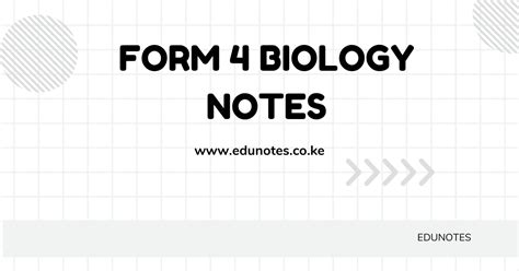 Form 4 Biology Notes Edu Notes