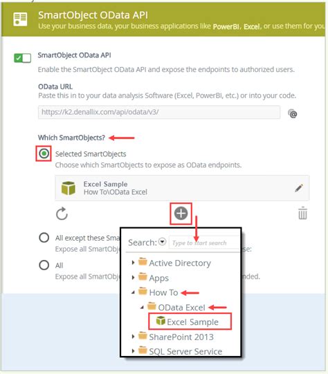 K2 OData Feed With Microsoft Excel Not Showing Any Table In Excel