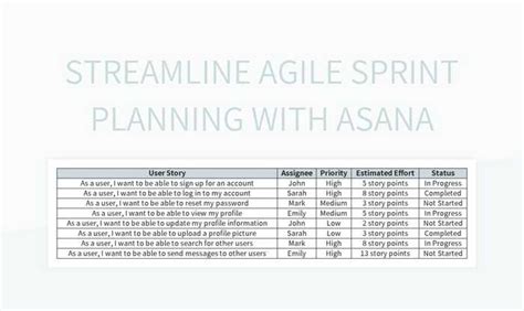 Optimize Your Agile Sprint Planning Process With Asana Excel Template Free Download Pikbest