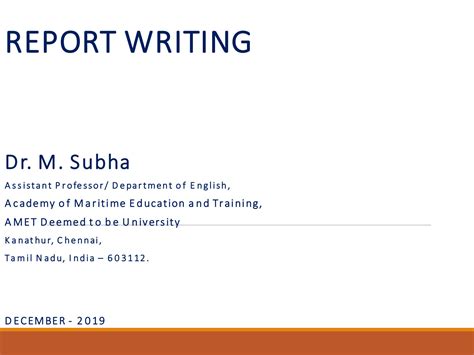 SOLUTION Report Writing Studypool