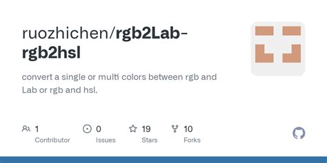 GitHub Ruozhichen Rgb2Lab Rgb2hsl Convert A Single Or Multi Colors Between Rgb And Lab Or Rgb