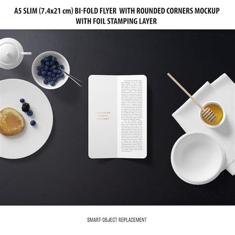 Free Psd A5 Slim Bi Fold Flyer Mockup