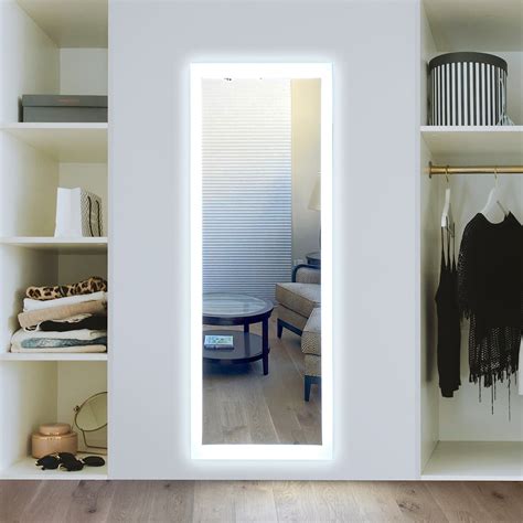 Side Lighted Led Bathroom Vanity Mirror 22 X 62 Rectangular Mirrors And Marble