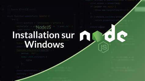 Installer Nodejs Sur Windows — Formation Apprendre Le Javascript