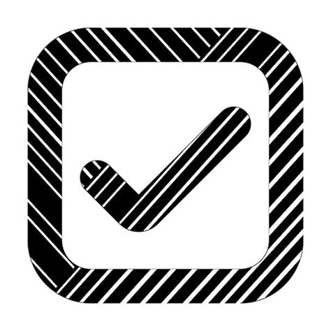 Premium Photo Checkbox Icon Black White Diagonal Lines