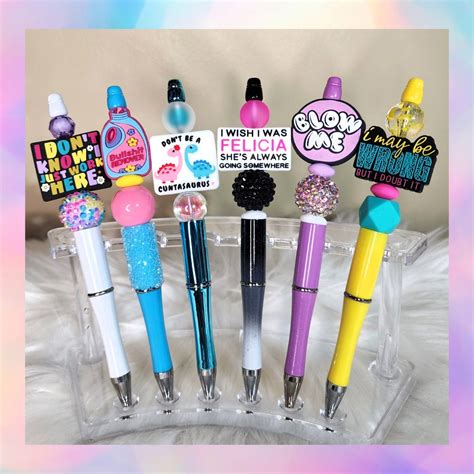 Beaded Pens Funny Pens Sarcastic Pens Ball Point Pens Custom Pens Journal Pen Refillable
