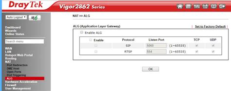 How To Disable SIP ALG On Draytek Routers DrayTek FAQ