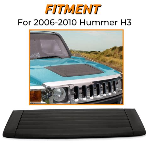 New Louver Hood Air Vent Grille Panel For 2006 2010 Hummer H3 20880500 Ebay