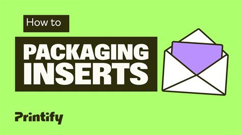 how to add custom packaging inserts printify tutorial youtube