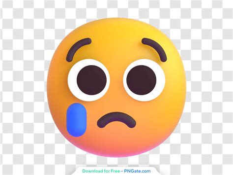 Crying Face Emoji With Teardrop High Quality Free Png Pngate