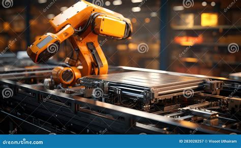 Packaging And Sorting Robot Autonomously Placing Packages Into Shipping Boxes Royalty Free