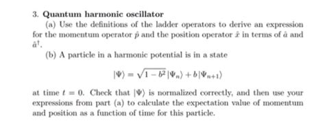 Solved Use The Definitions Of The Ladder Operators To Derive