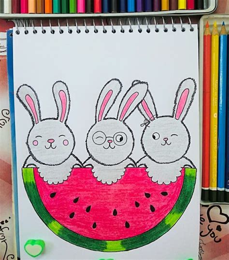 35 ایده نقاشی شب یلدا کودکانه ساده و حرفه‌ای Tjoor