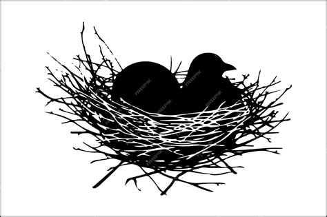 Premium Vector Bird Nest Vector Art Illustration Bird Nest Vector Art