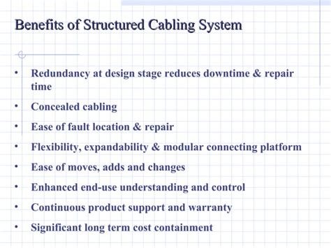 Structure Cabling A Basic Approach Ppt