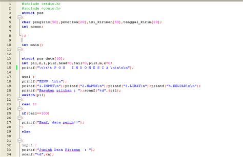 Indah Mj Blogs Program Queue Dengan Array C Pos Indonesia