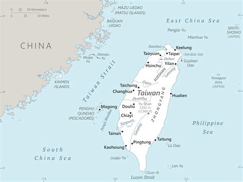 Map Of Taiwan Created By The Cia Brilliant Maps
