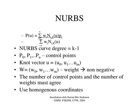 Ppt Non Uniform Rational B Spline Nurbs Powerpoint Presentation Free Download Id1309765
