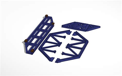 3d Design Copy Of Skewed Truss Bridge 1 N Scale Tinkercad