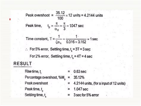 First And Second Order Of The Control Systems Ppt