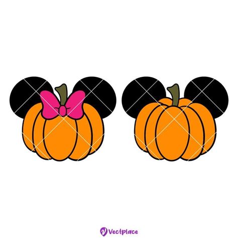 A Clipart Image Of Minnie Mouse Holding A Carved Pumpkin Perfect For