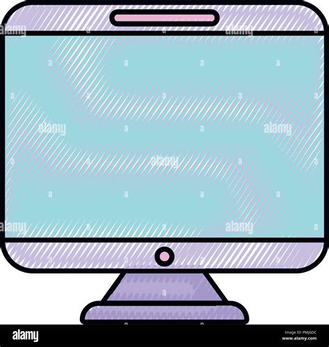 Computer Icon Over White Background Vector Illustration Stock Vector