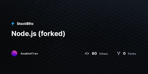 Node Js Forked StackBlitz