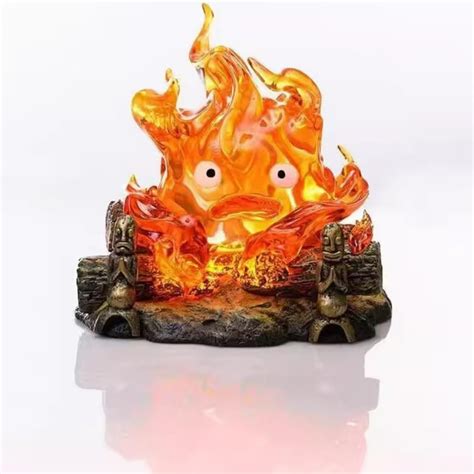Generic Cute Night Light Hanging Calcifer Electronic Power Black