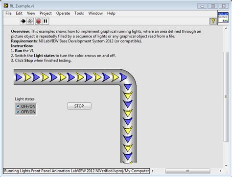 Running Lights Front Panel Animation In Labview Ni Community