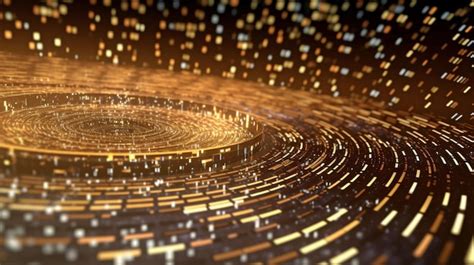 Premium Ai Image Binary Code Moving Through A Vortex In The Backdrop With Depth Of Field Is A