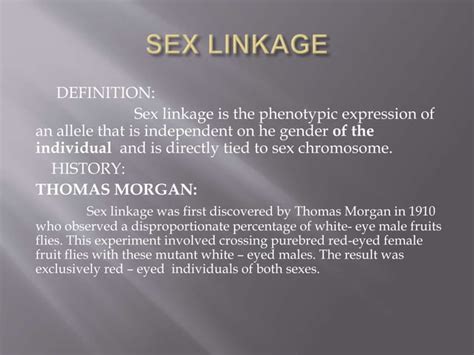 Sex Linkage Ppt