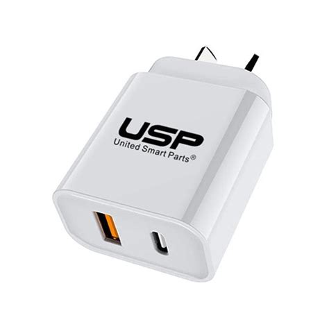 Usp 20w Dual Port 20w Usb C Pd 18w Usb A Fast Wall Charger White Big W