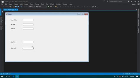 Membuat Program Perhitungan Nilai Dengan Visual Basic Youtube