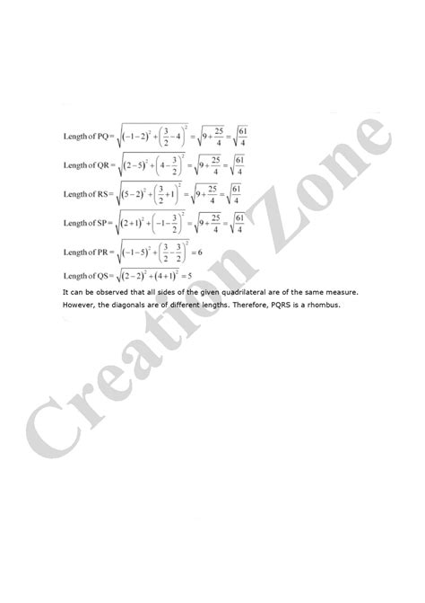 Class 10 Chapter 7 Coordinate Geometry