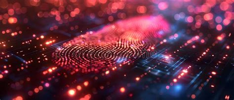 secure digital fingerprint verification on circuitry concept circuitry design security