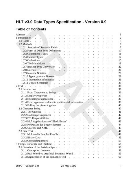 Pdf Hl7 V30 Data Types Specification Version 0 · Pdf Filedraft 1