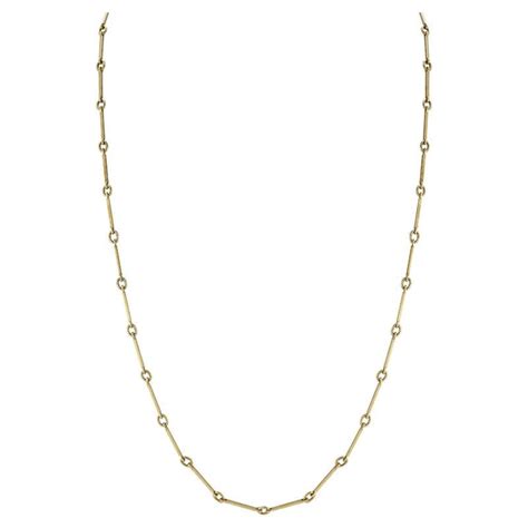 18k Solid Gold Retro Popcorn Chain Italian 1960s Necklace 93 Cm