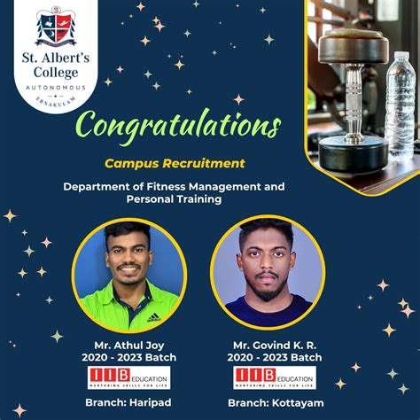 Congratulations Athul Joy Govind K R St Alberts College Autonomous Kochi Ernakulam