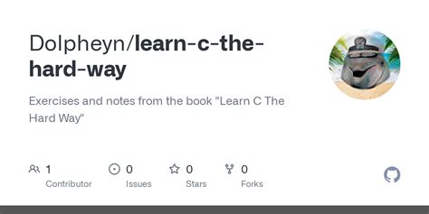Github Dolpheynlearn C The Hard Way Exercises And Notes From The