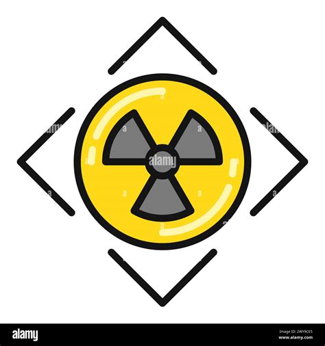 Attention Radiation Warning Vector Concept Colored Icon Or Logo Element